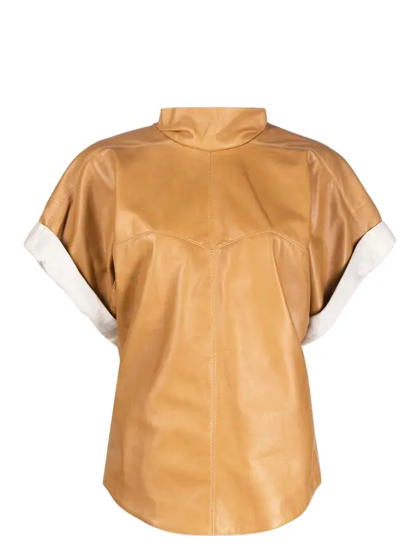 Isabel Marant Baiao Roll-sleeve Top - Brown