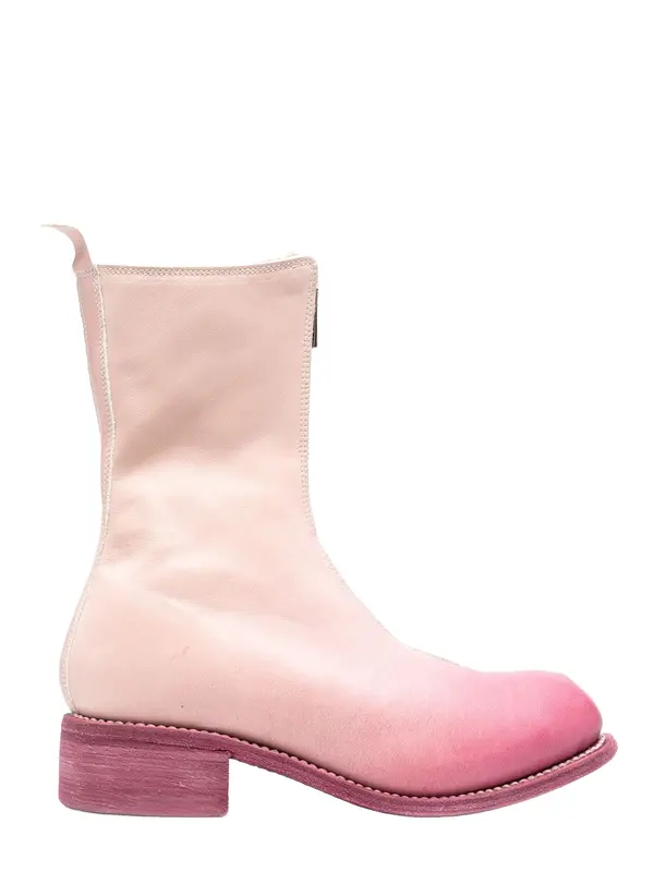 Guidi Leather Zip-up Boots - Pink