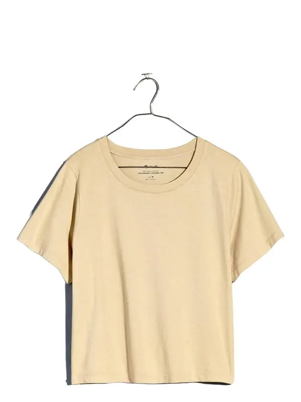 Madewell Softfade Cotton Boxy-crop Tee - Chamomile