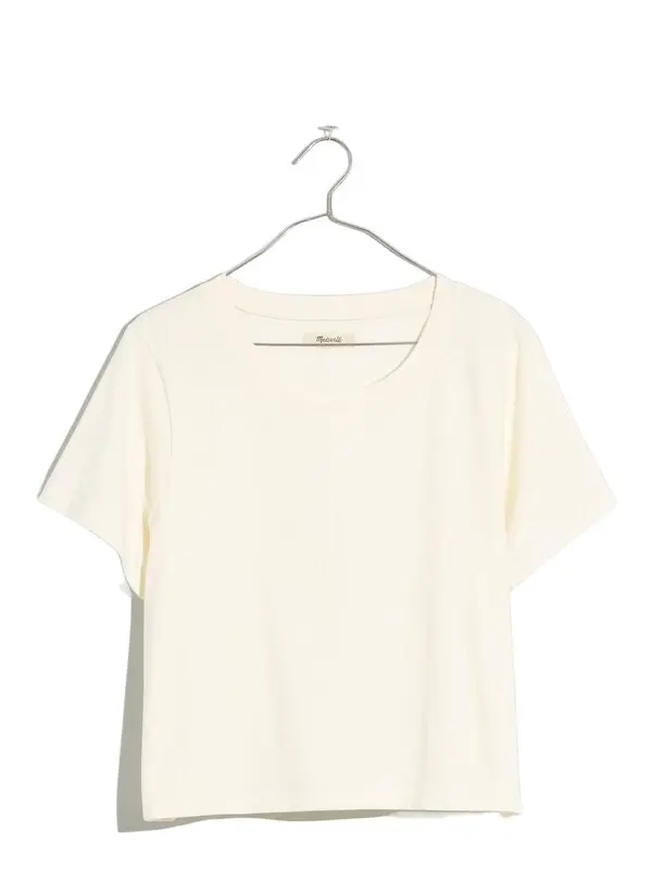 Madewell Softfade Cotton Boxy-crop Tee - Lighthouse