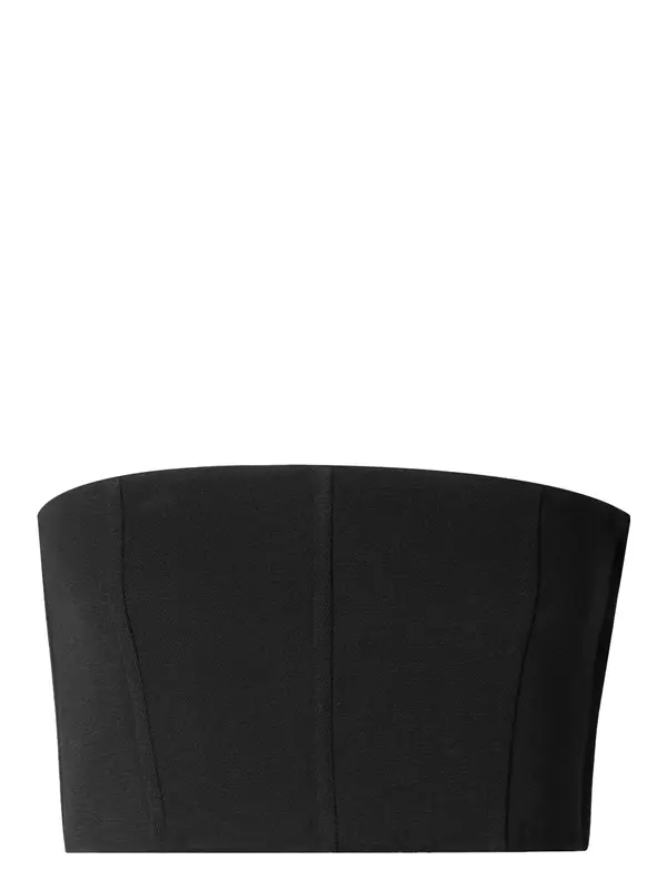 THE ROW Hilde Wool-blend Bandeau Top - Black