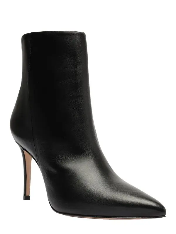 Schutz Mikki Mid Pointed Toe Bootie - Black