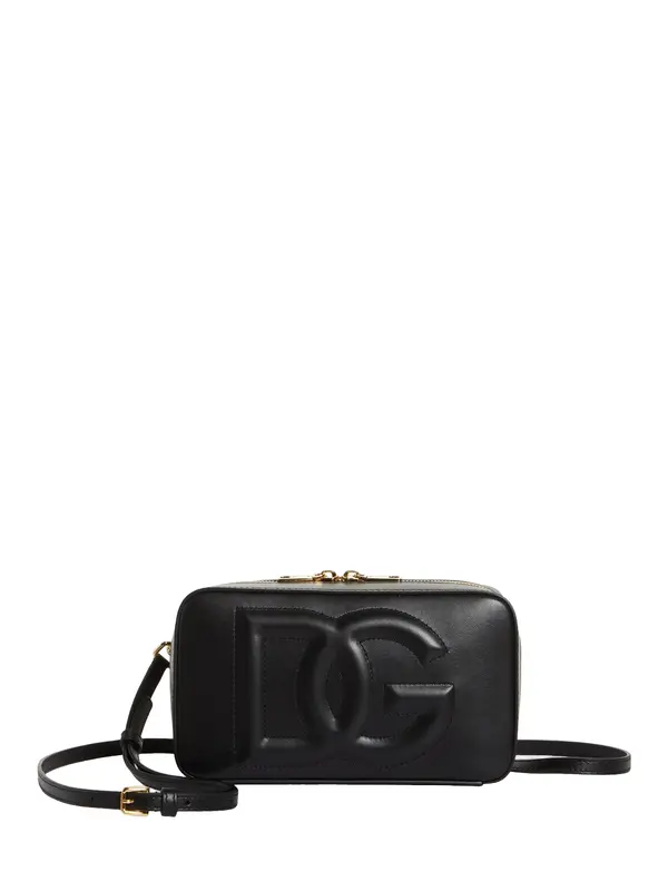 Dolce & Gabbana Dg Logo Leather Camera Bag - Black