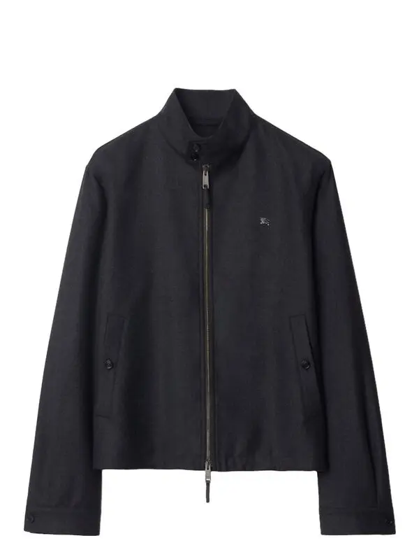 Burberry Wool Harrington Jacket - Brisk Grey