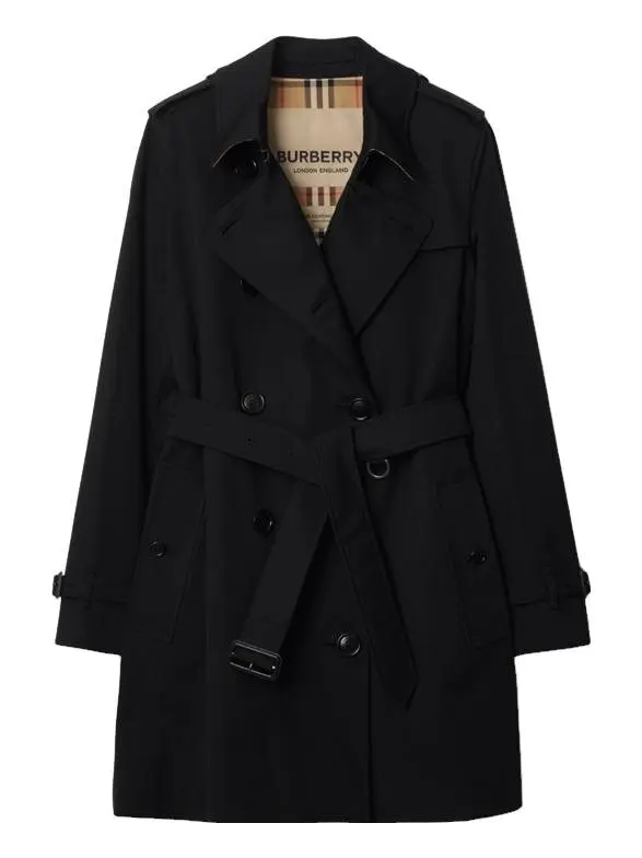 Burberry The Kensington Heritage Trench Coat - Black