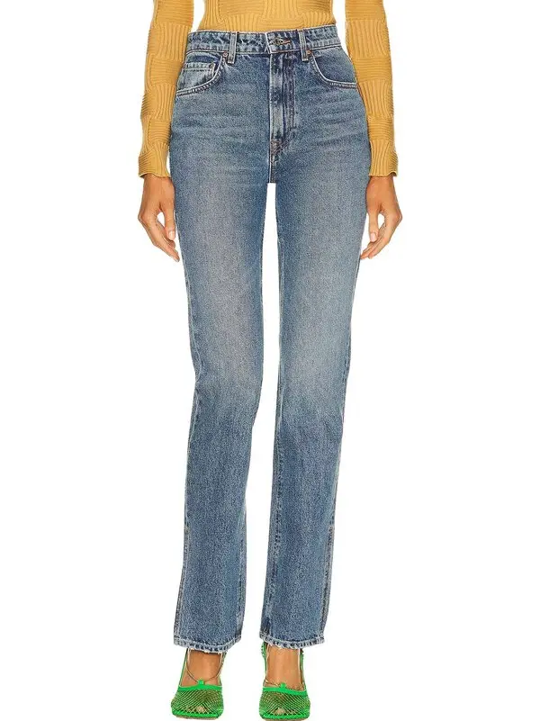 GRLFRND Harlow High-rise Slim Boot-cut Jeans With Slit - Divisadero