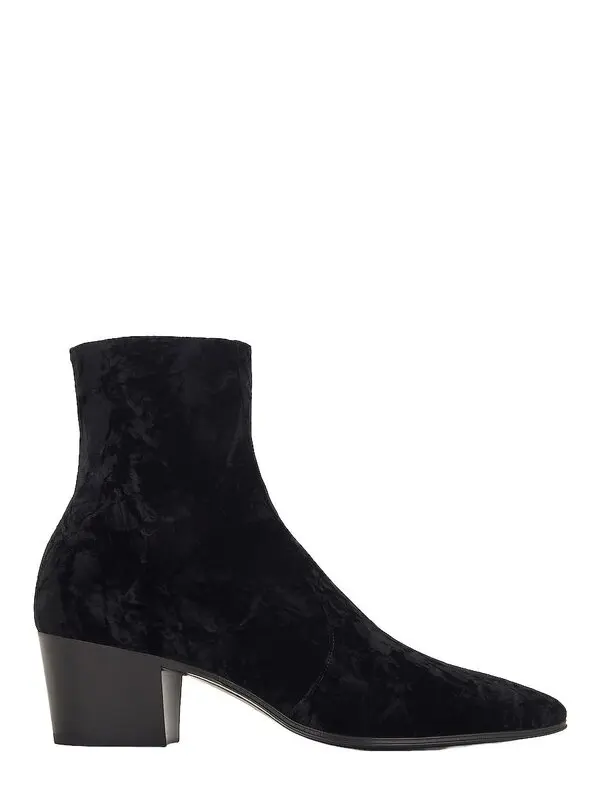 Saint Laurent Vassili 60 Zipped Boots - Noir