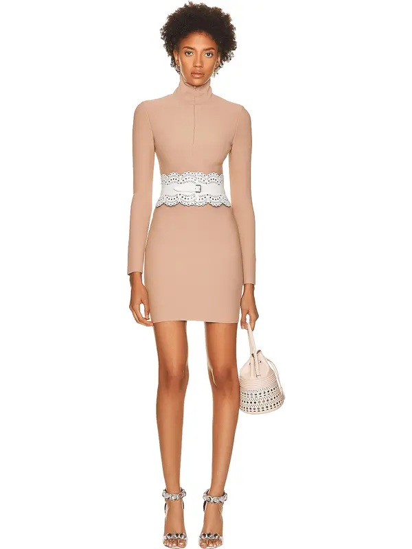 Alaïa Angie Dress - Nude