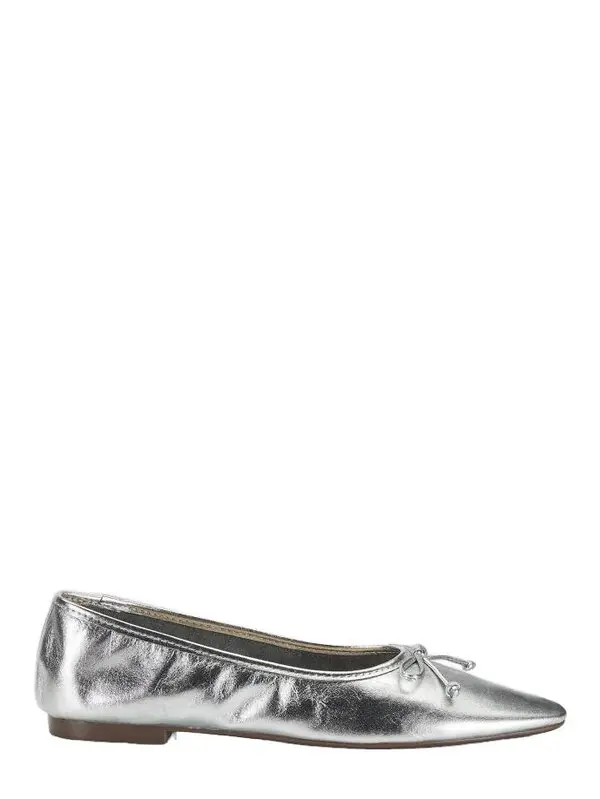 Schutz Arissa Leather Ballet Flats - Silver