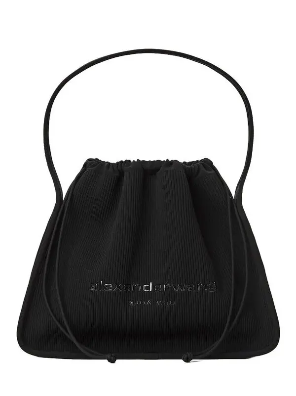 Alexander Wang Ribbed Knit Ryan Bag - Black
