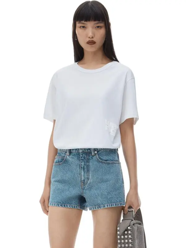 Alexander Wang Puff Logo Cotton Jersey T-shirt - White