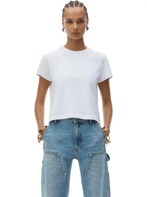 Alexander Wang Puff Logo Shrunken Tee - White