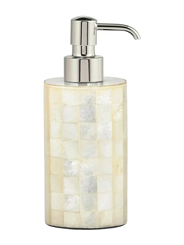 LABRAZEL Capiz Brush Holder - Ivory/chrome