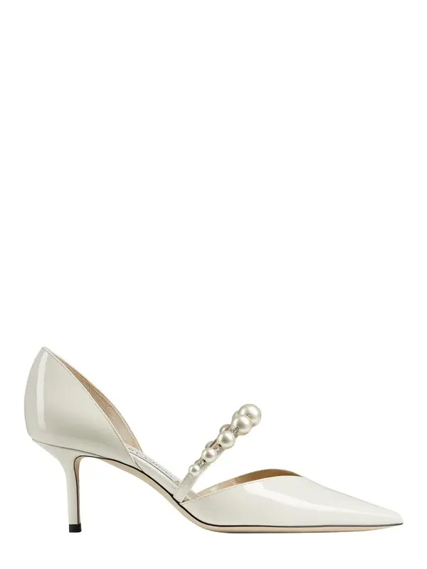 JIMMY CHOO Aurelie 65 Patent Leather Pumps - White
