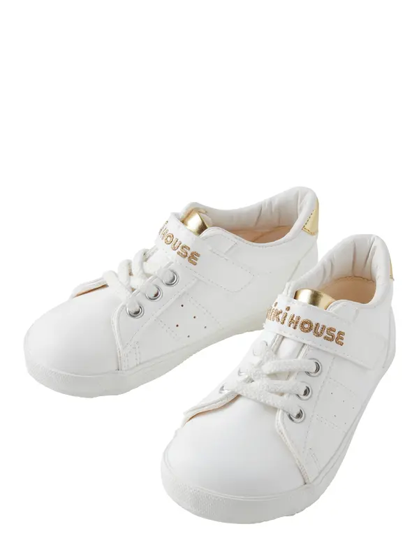 MIKI HOUSE Logo Sneakers - Gold