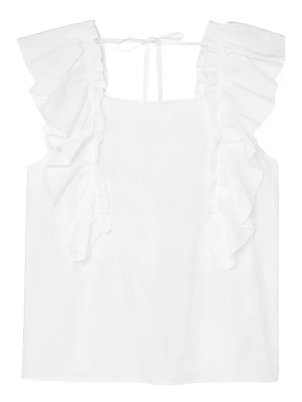 G. LABEL BY GOOP Flutter-sleeve Top - White