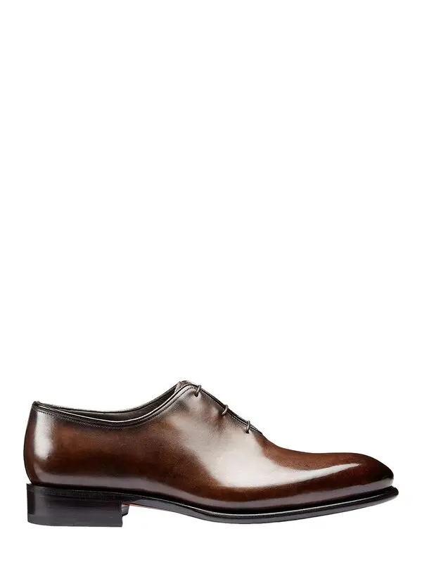 Santoni Leather Oxfords - Dark Brown
