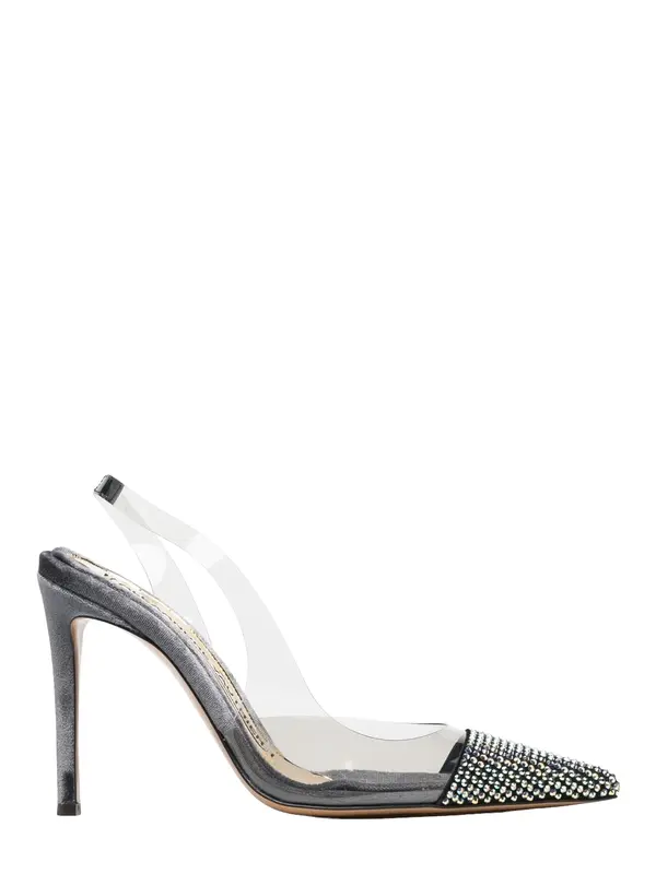 Alexandre Vauthier Rhinestone-embellished Slingback Pumps - White