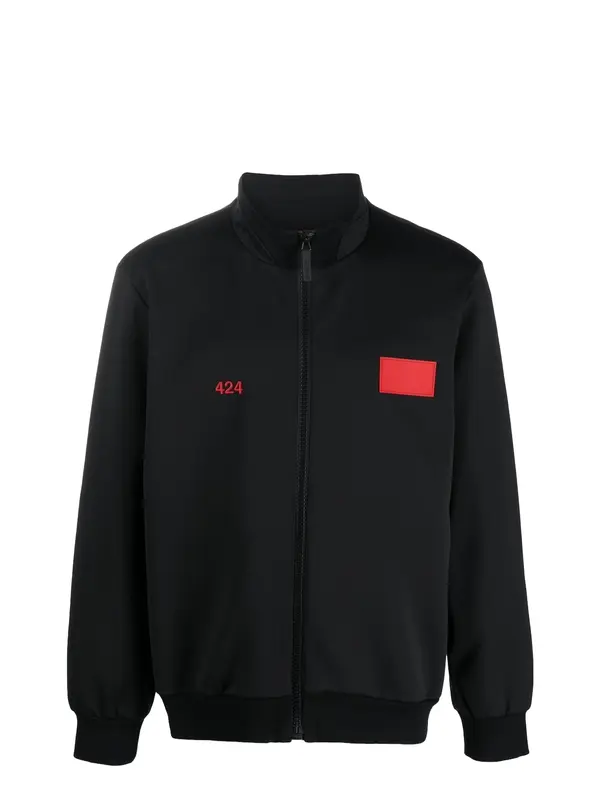 424 Logo-embroidered Zipped Jacket - Black