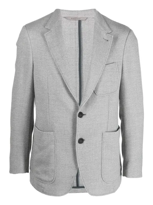Canali Single-breasted Wool Blazer - Grey