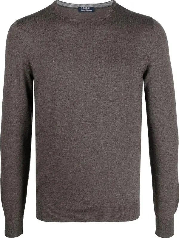 BARBA NAPOLI Crew-neck Knit Jumper - Grey