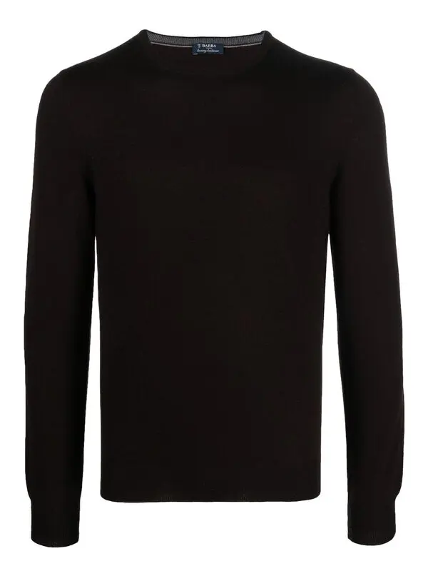 BARBA NAPOLI Crew-neck Knit Jumper - Brown