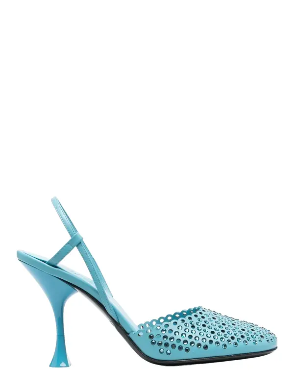 3JUIN 100mm Crystal-embellished Pumps - Blue