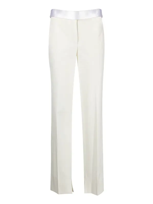 Stella McCartney Satin-waistband Trousers - Neutrals