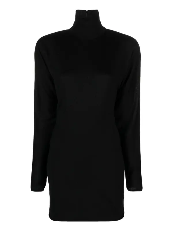 Philosophy Di Lorenzo Serafini Knitted Roll Neck Dress - Black