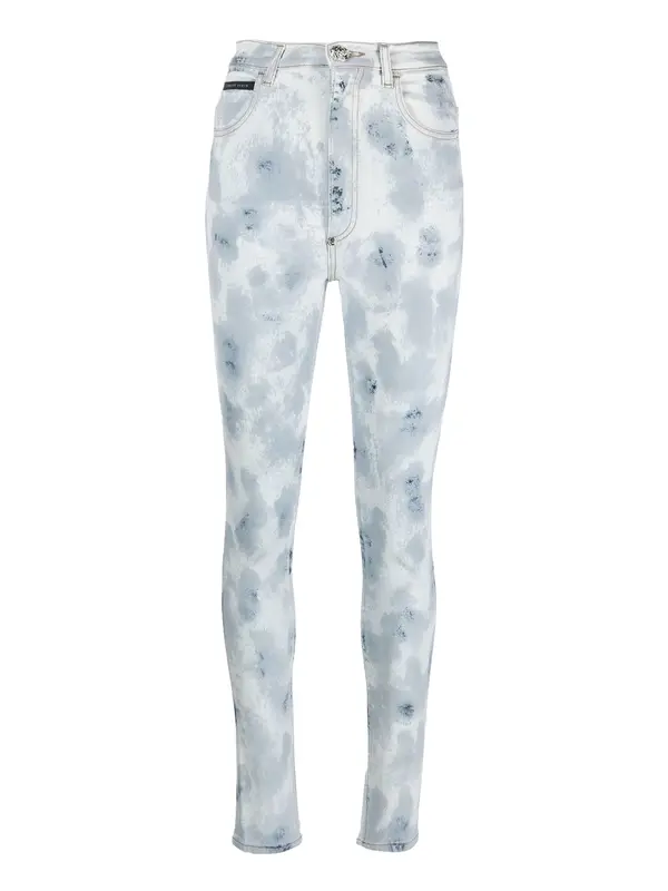 Philipp Plein High-waisted Jeggings - Blue