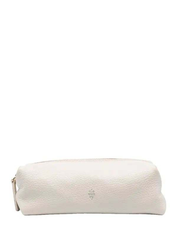 Eleventy Pebble-leather Pencil Case - Neutrals