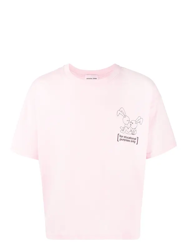 Natasha Zinko Bunny-print T-shirt - Pink