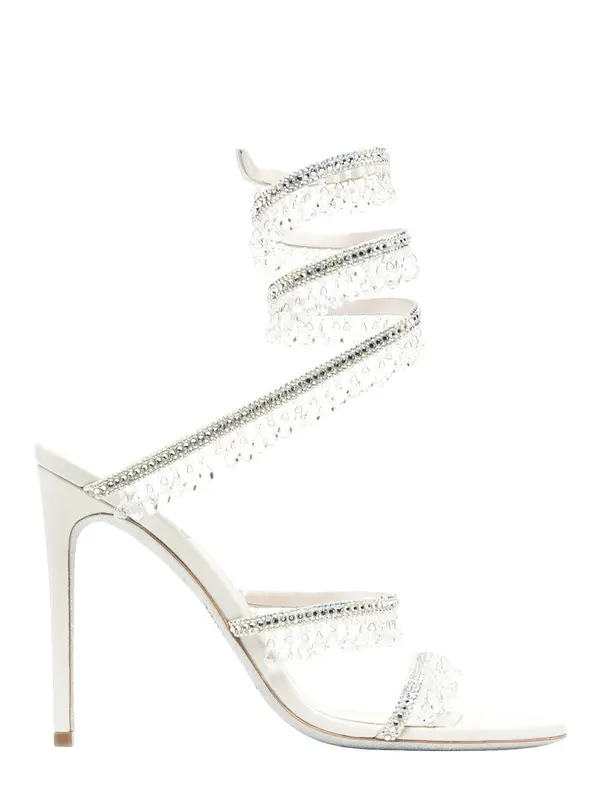 Rene Caovilla Chandelier 105mm Sandals - Neutrals