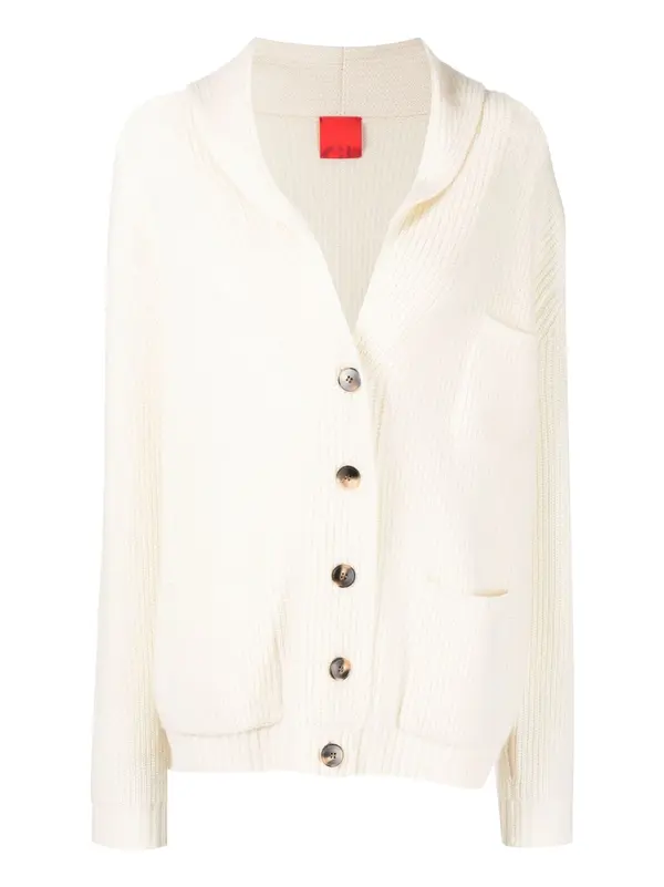 Cashmere In Love V-neck Cashmere Cardigan - White