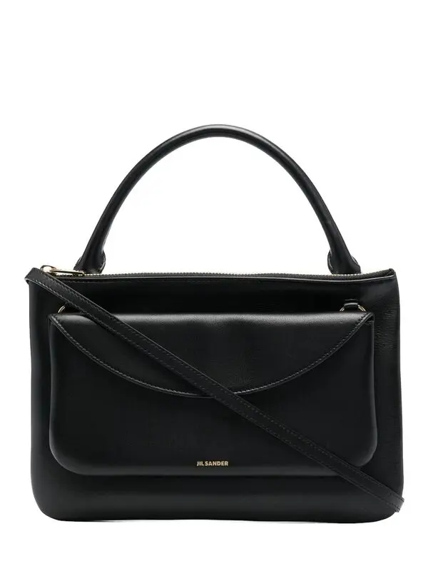 JIL SANDER Leather Crossbody Bag - Black