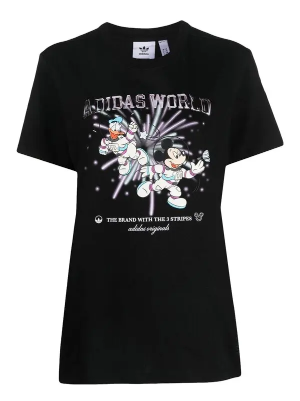 Adidas X Disney Graphic-print T-shirt - Black