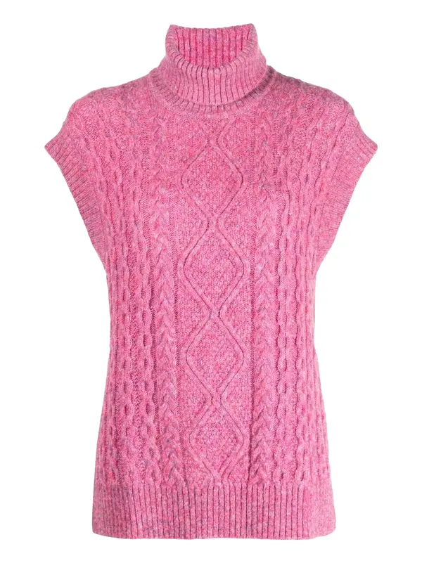 Baum Und Pferdgarten Roll-neck Cable-knit Top - Pink