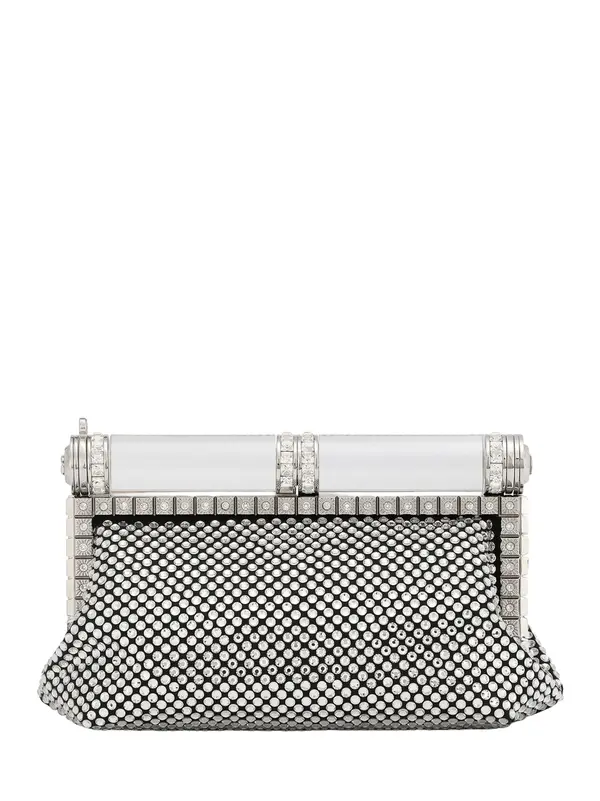 Dolce & Gabbana Rhinestone-embellished Clutch - Grey
