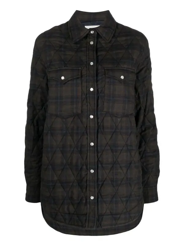 MARANT ETOILE Quilted Checked Shirt - Green