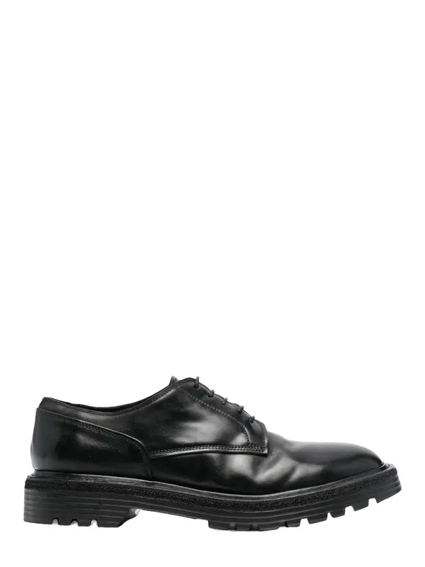 Premiata King Brass Leather Derby Shoes - Black
