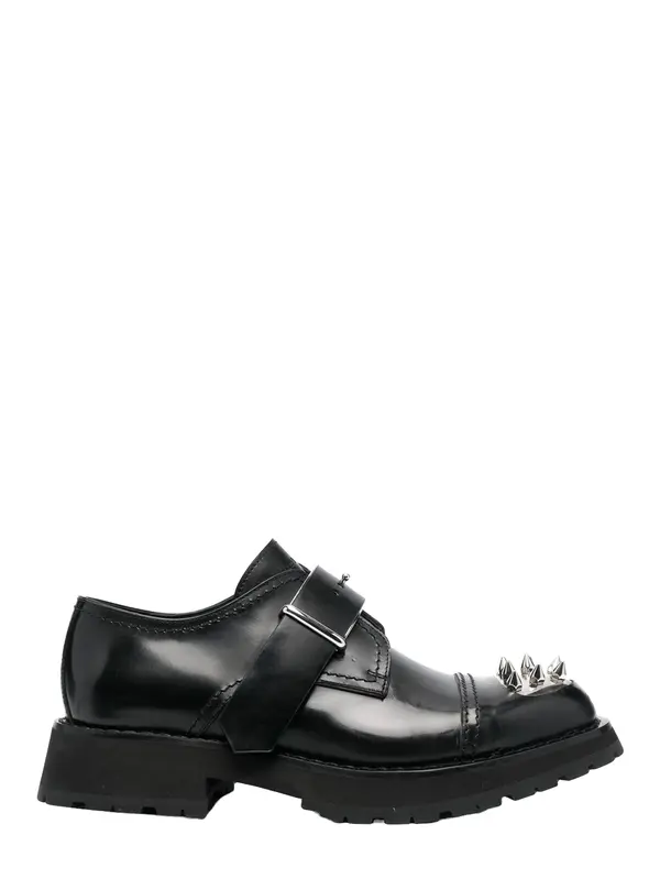 Alexander McQueen Studded Toe-cap Monk Shoes - Black