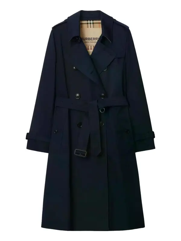 Burberry The Long Kensington Heritage Trench Coat - Blue