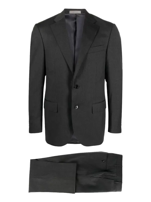 Corneliani Single-breasted Virgin-wool Suit - Grey