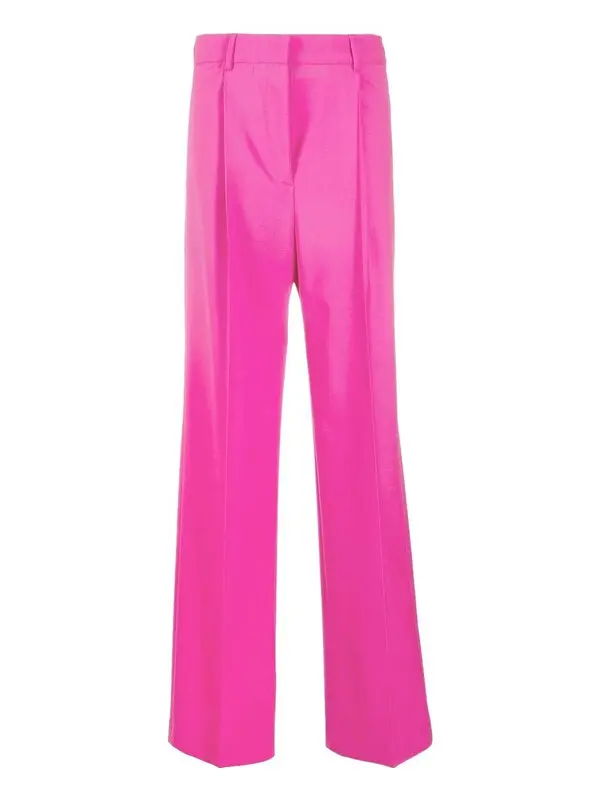 MSGM Straight-leg Wool Trousers - Pink