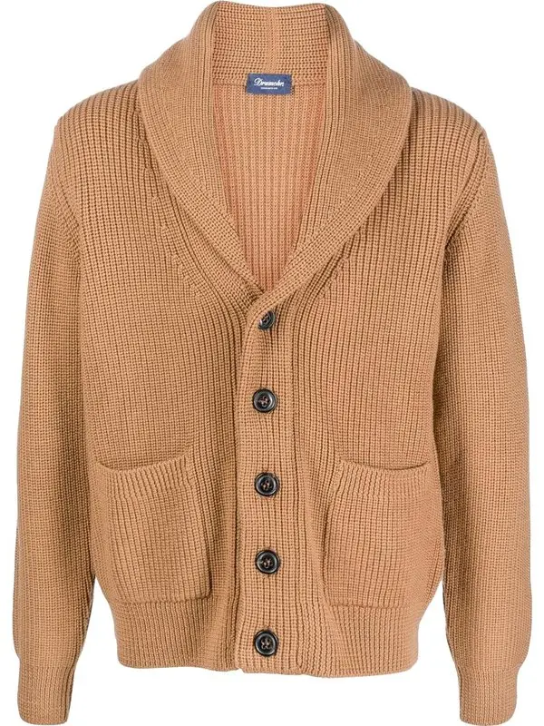DRUMOHR Steve Mcqueen Merino Cardigan - Brown