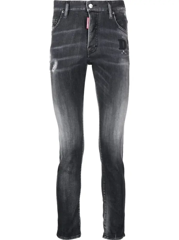 Dsquared2 Faded Skinny-fit Jeans - Black