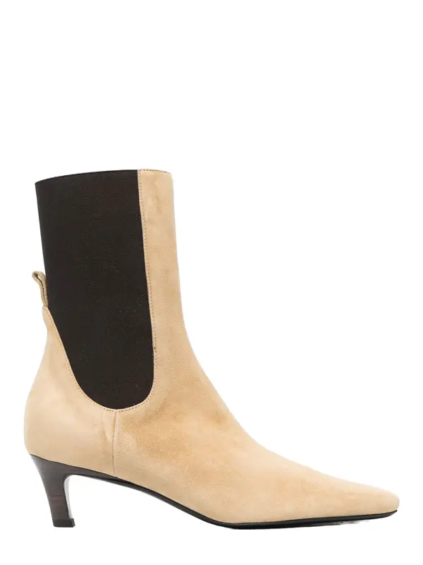 TOTEME Square-toe Ankle Boots - Neutrals