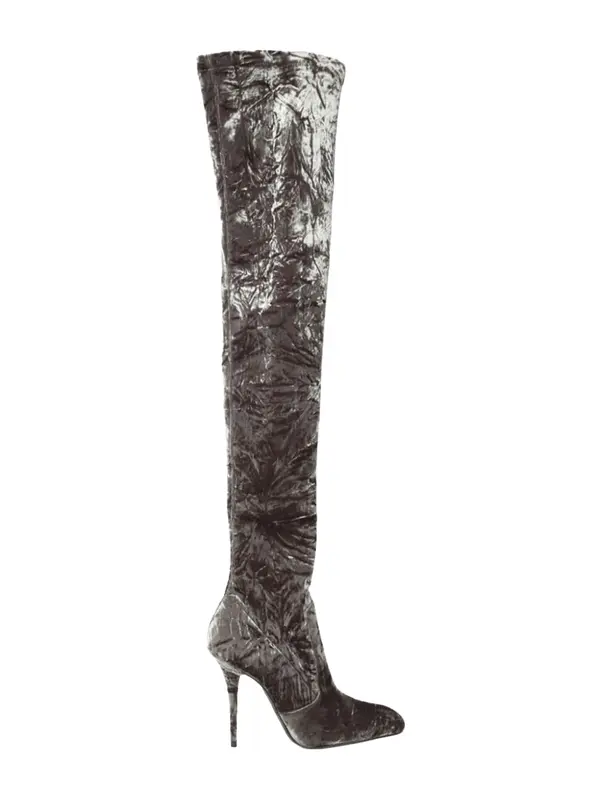 Saint Laurent Ella 110mm Thigh-high Boots - Green