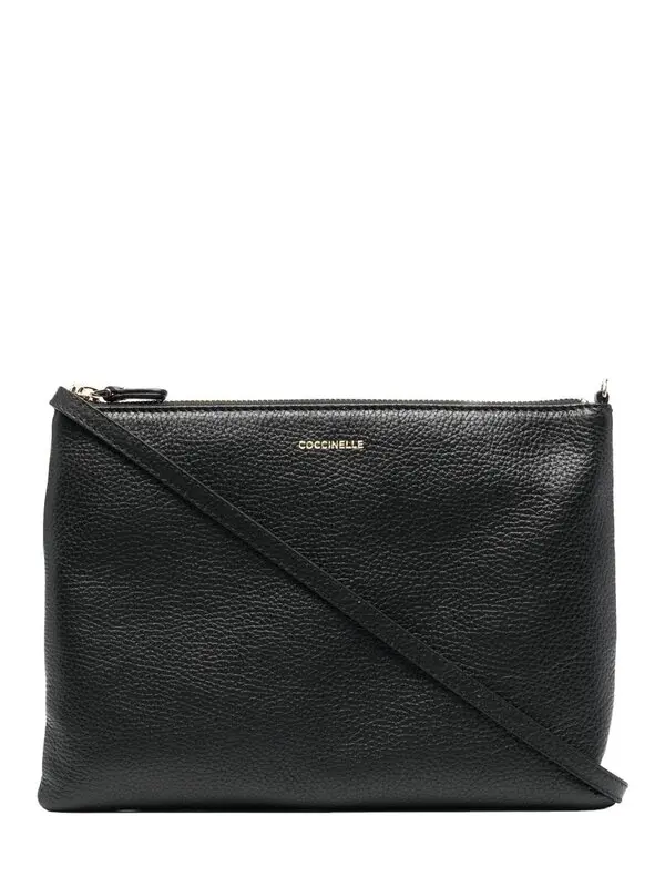 COCCINELLE Pebble-texture Leather Crossbody Bag - Black