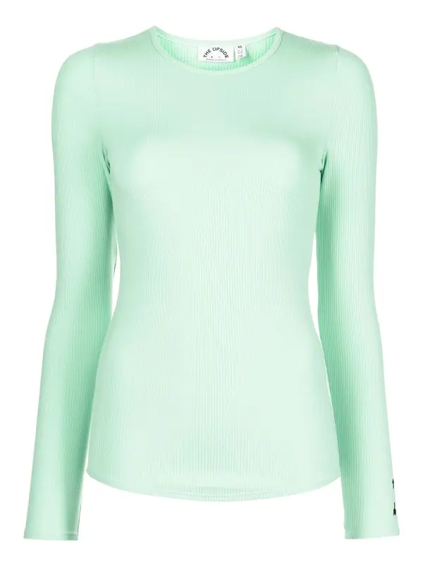 The Upside Solstice Giselle Ribbed Top - Green